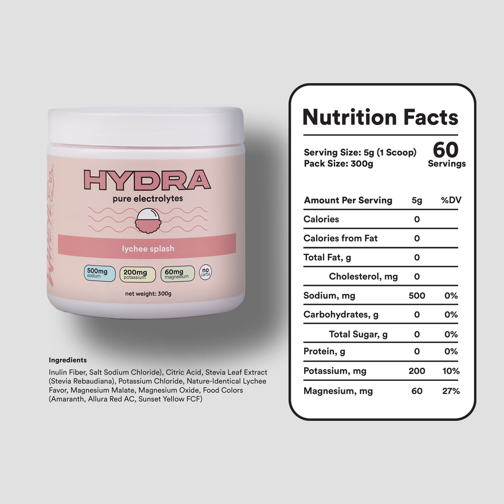 HYDRA pure electrolytes (60 servings) – Wheyl Nutrition Co.