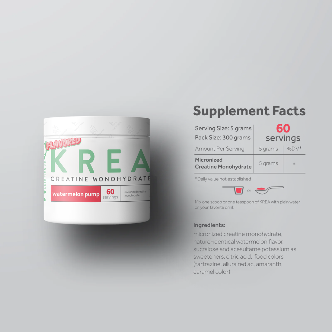 KREA creatine monohydrate (300g tub) – Wheyl Nutrition Co.