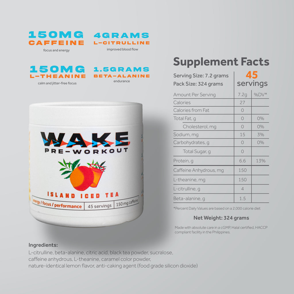 WAKE pre-workout (45 servings) – Wheyl Nutrition Co.