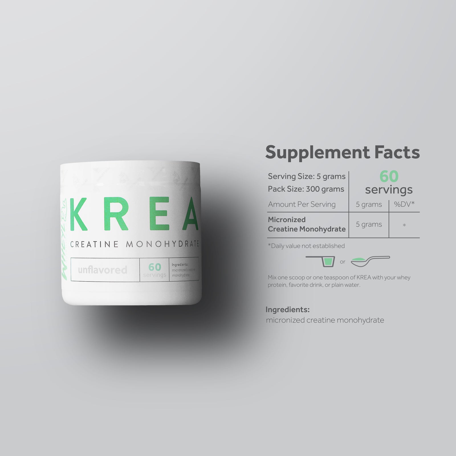 KREA creatine monohydrate (300g tub) – Wheyl Nutrition Co.